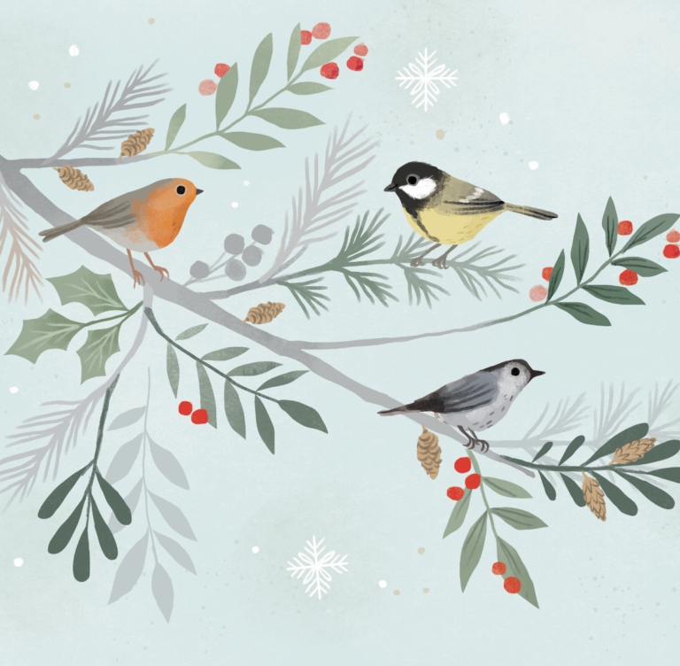 WINTER BIRDS - Up With Paper